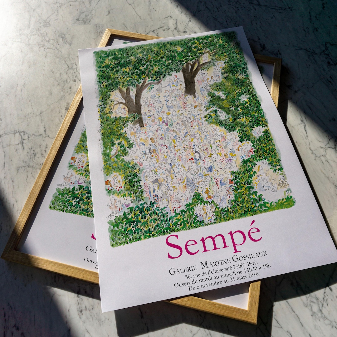 Sempe - Garden Party / Jean Jacques Sempe Illustration - Nature Poster ...