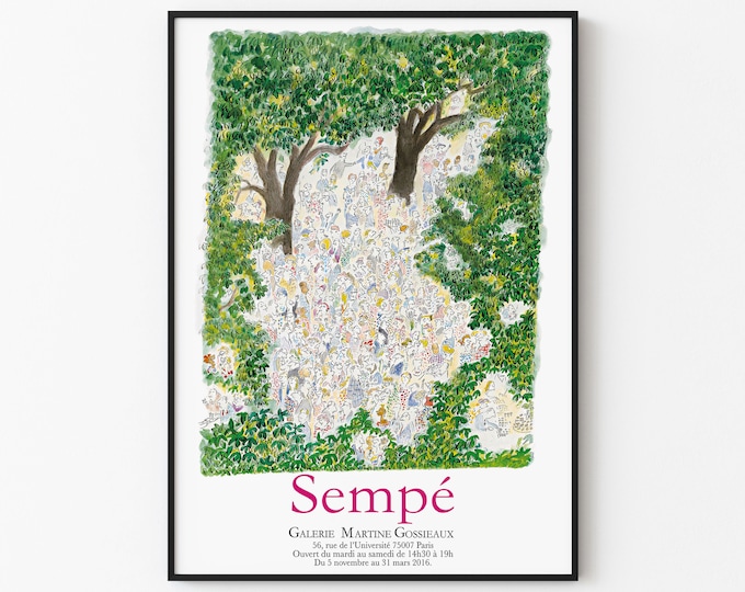 Sempé Original Exhibition Poster - Etsy