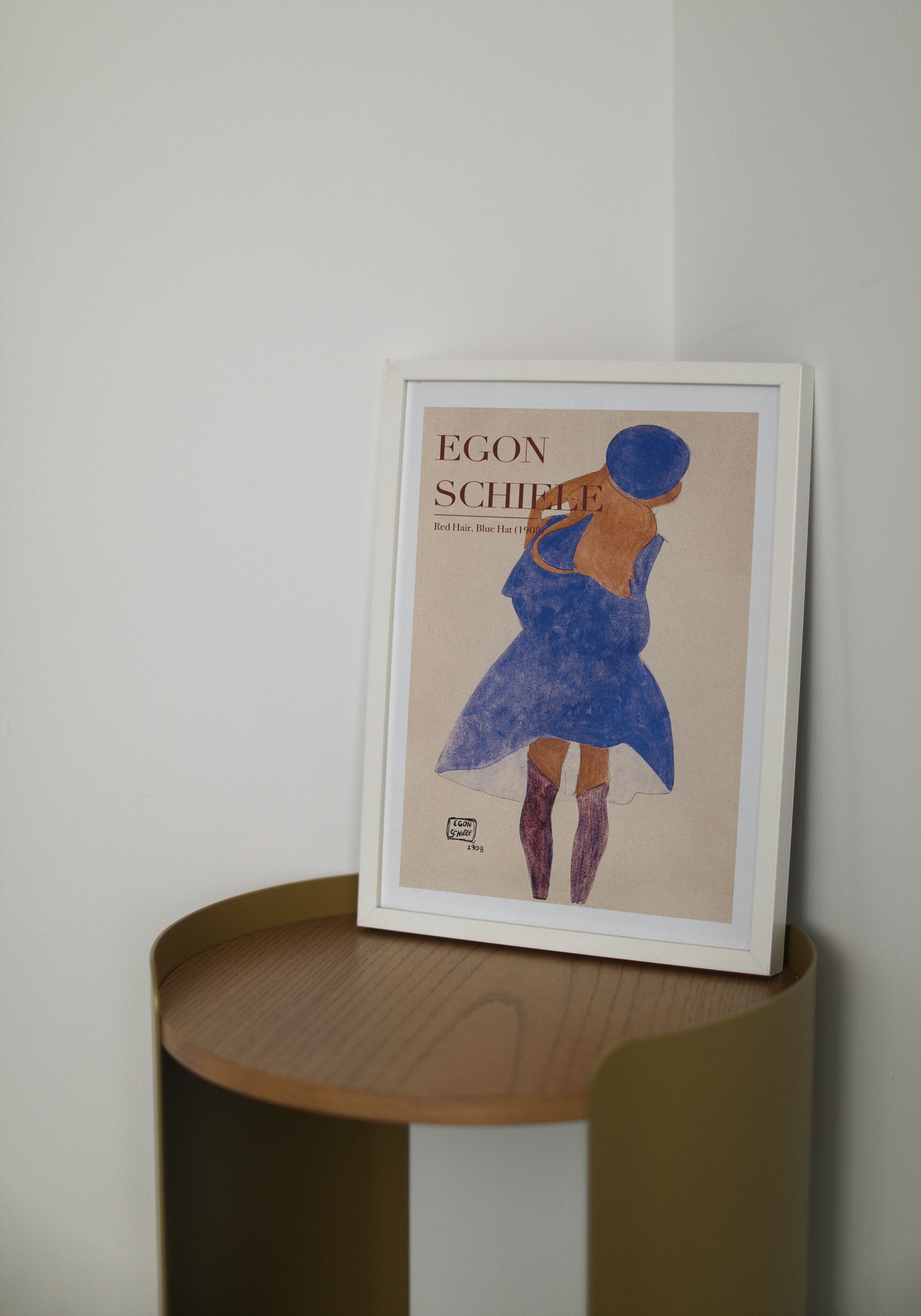 Egon Schiele Red Hair Blue Hat 1908 Digital Print / - Etsy