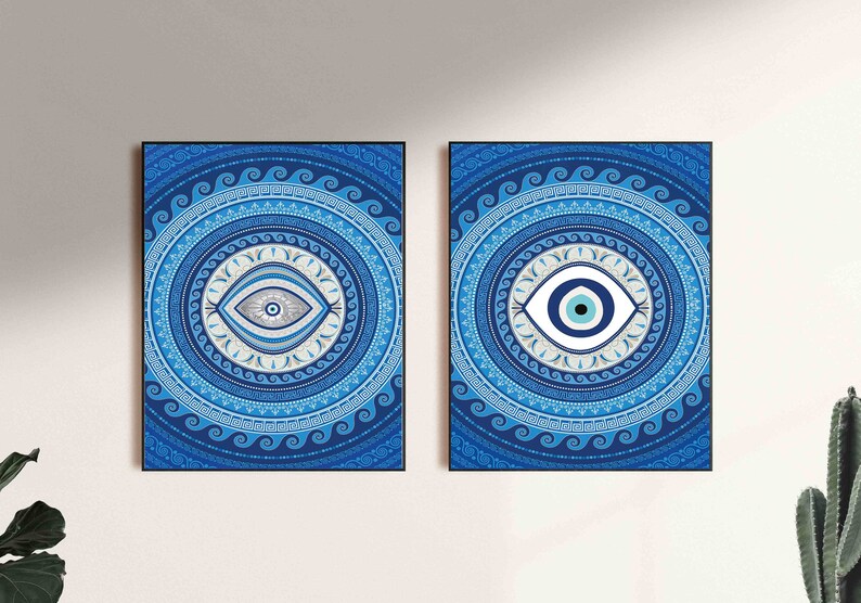 Evil Eye Nazar Nazar Poster Turkish Nazar Spiritual Art - Etsy