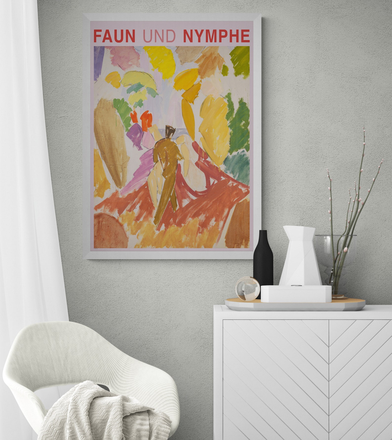 Edvard Weie Faun and Nymphe Painting / Exhibition Poster - Etsy