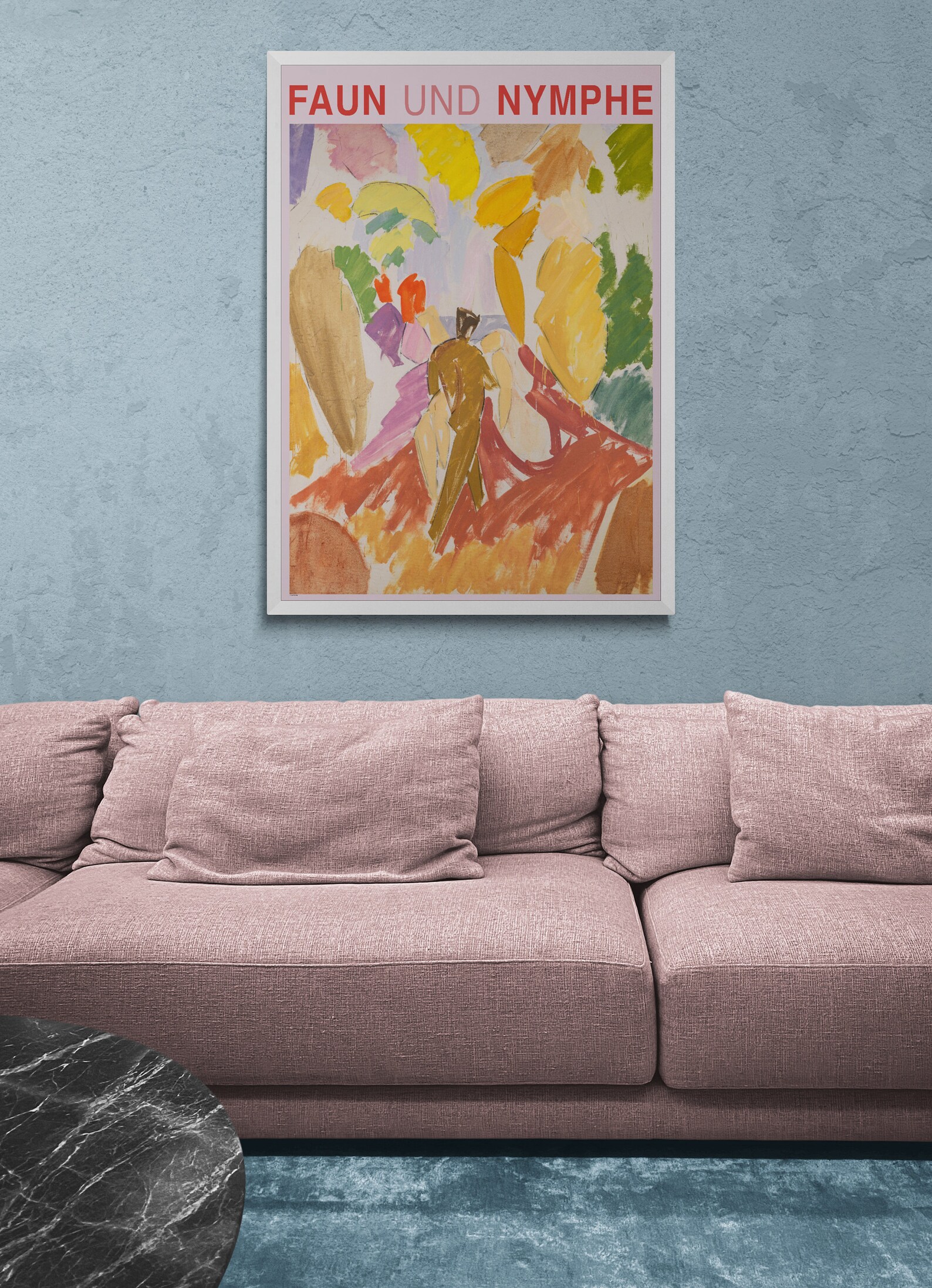 Edvard Weie Faun and Nymphe Painting / Exhibition Poster - Etsy