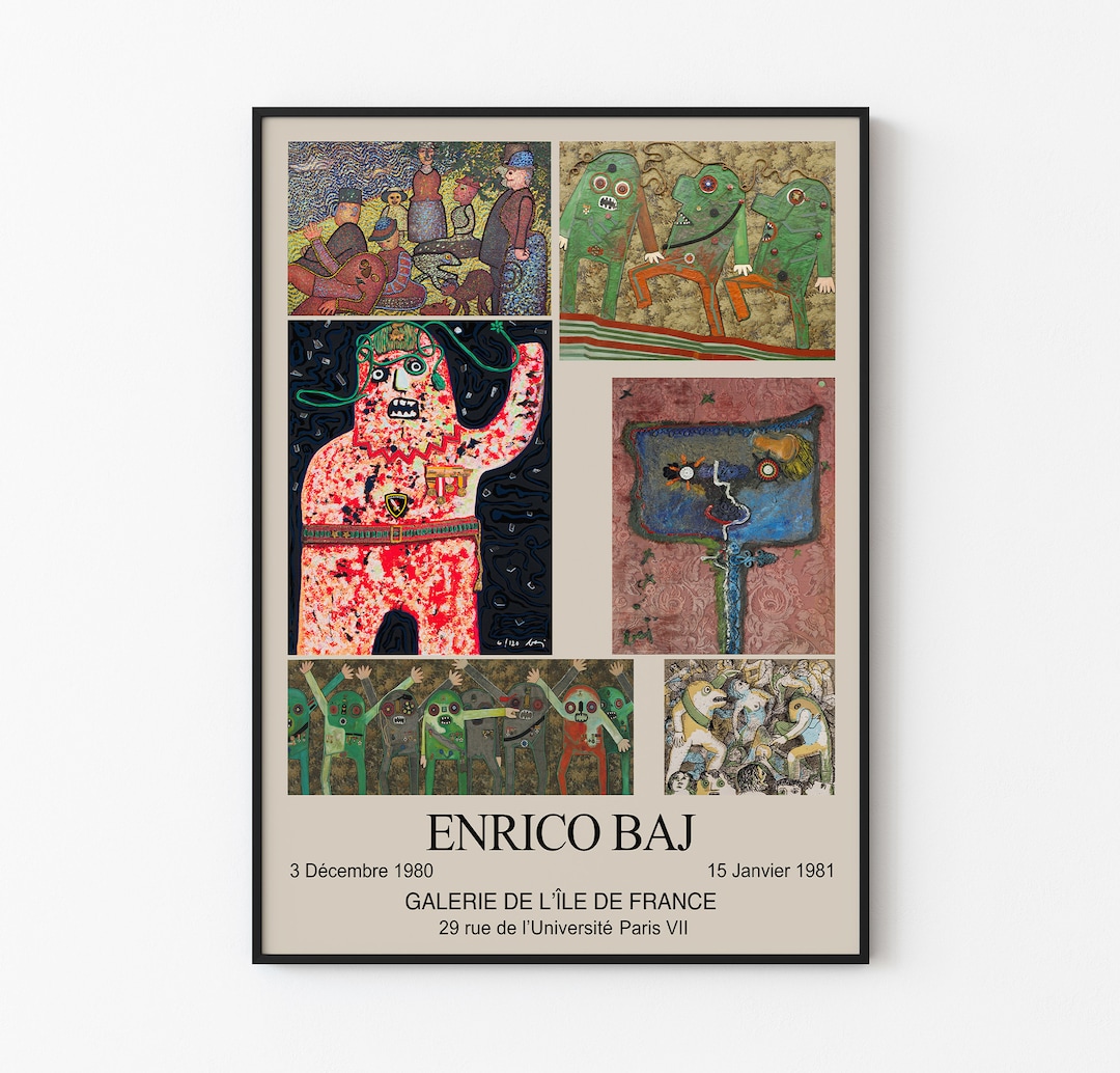 Enrico Baj Collage Poster: Avant Garde Dada Art (digital Download) - Etsy