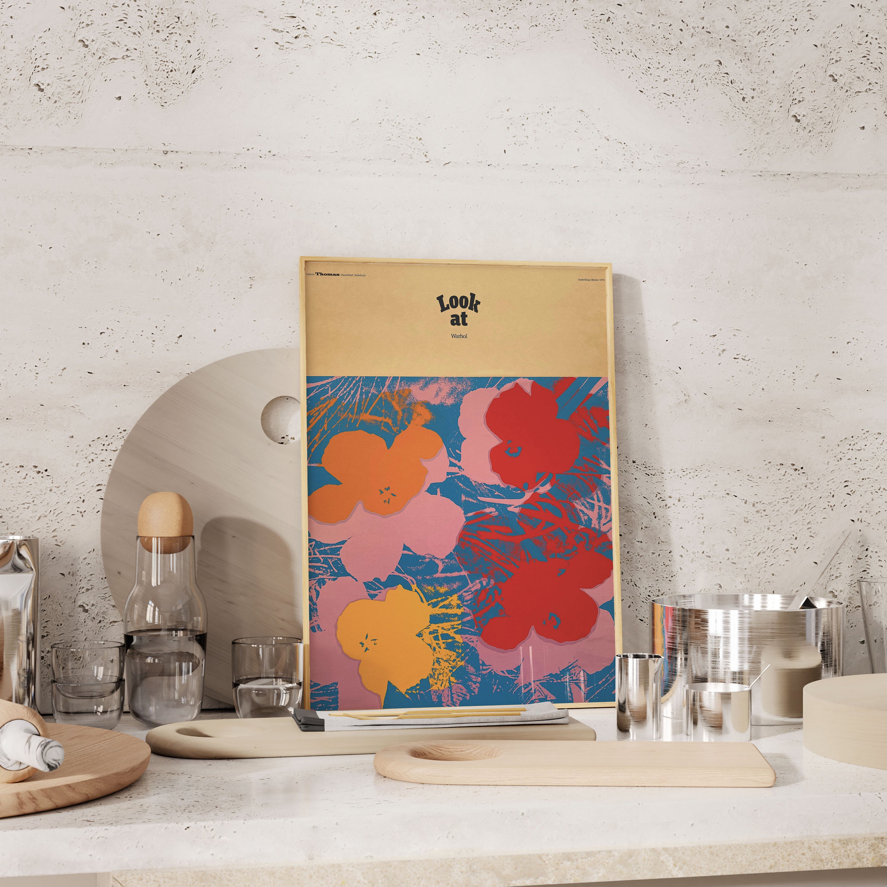 Andy Warhol - Flowers / Warhol Look at Poster - Vintage 1970 Mid ...