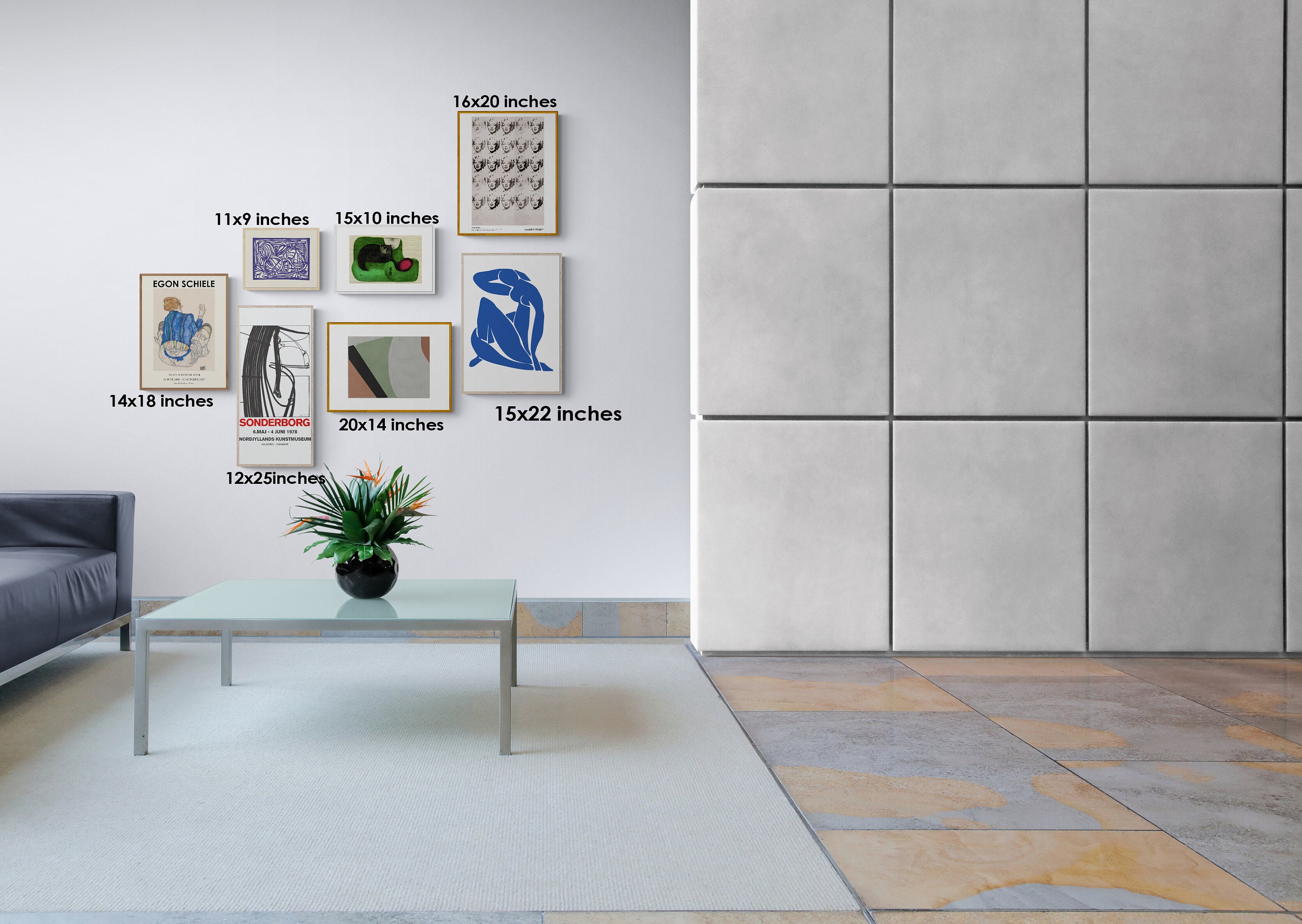 Contemporary Home Set Gallery Wall Ideas / Set of 7 | Etsy