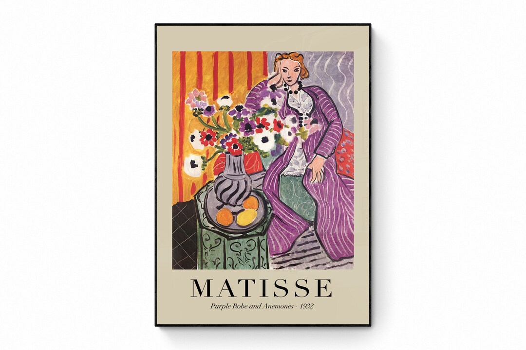 Matisse Purple Robe and Anemones - Robe Violette Et Anémones, Matisse ...