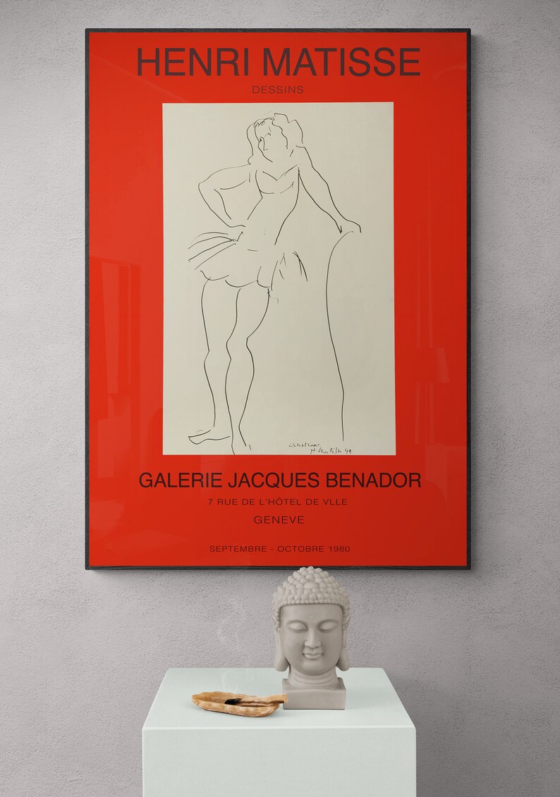 Henri Matisse Dancer Lithograph - Galerie Benador Exhibition Poster ...