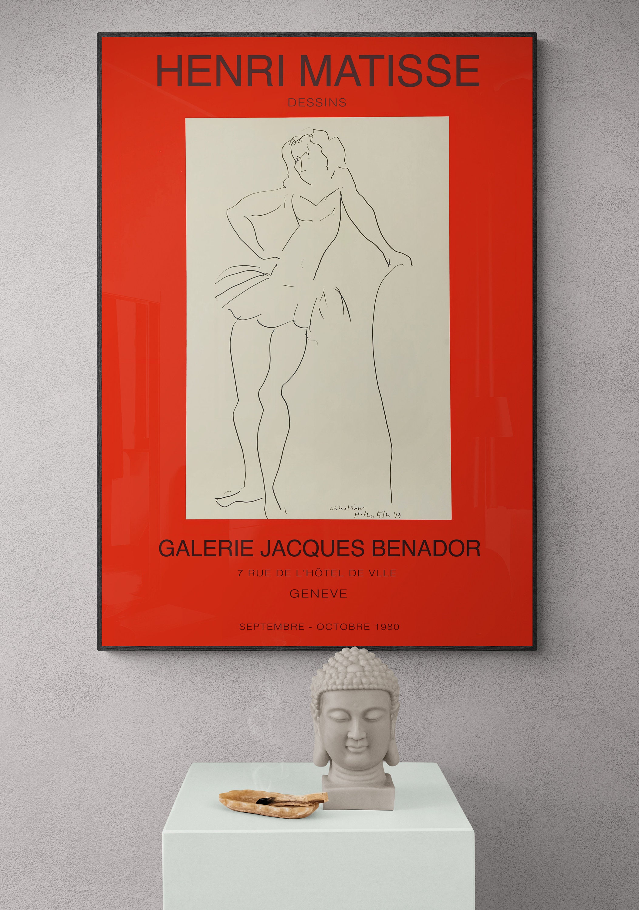 Henri Matisse Dancer Lithograph - Galerie Benador Exhibition Poster ...