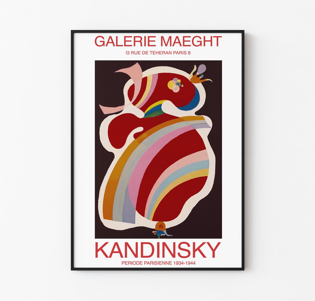 Kandinsky 'red Shape' Exhibition Poster - Galerie Maeght, Paris ...