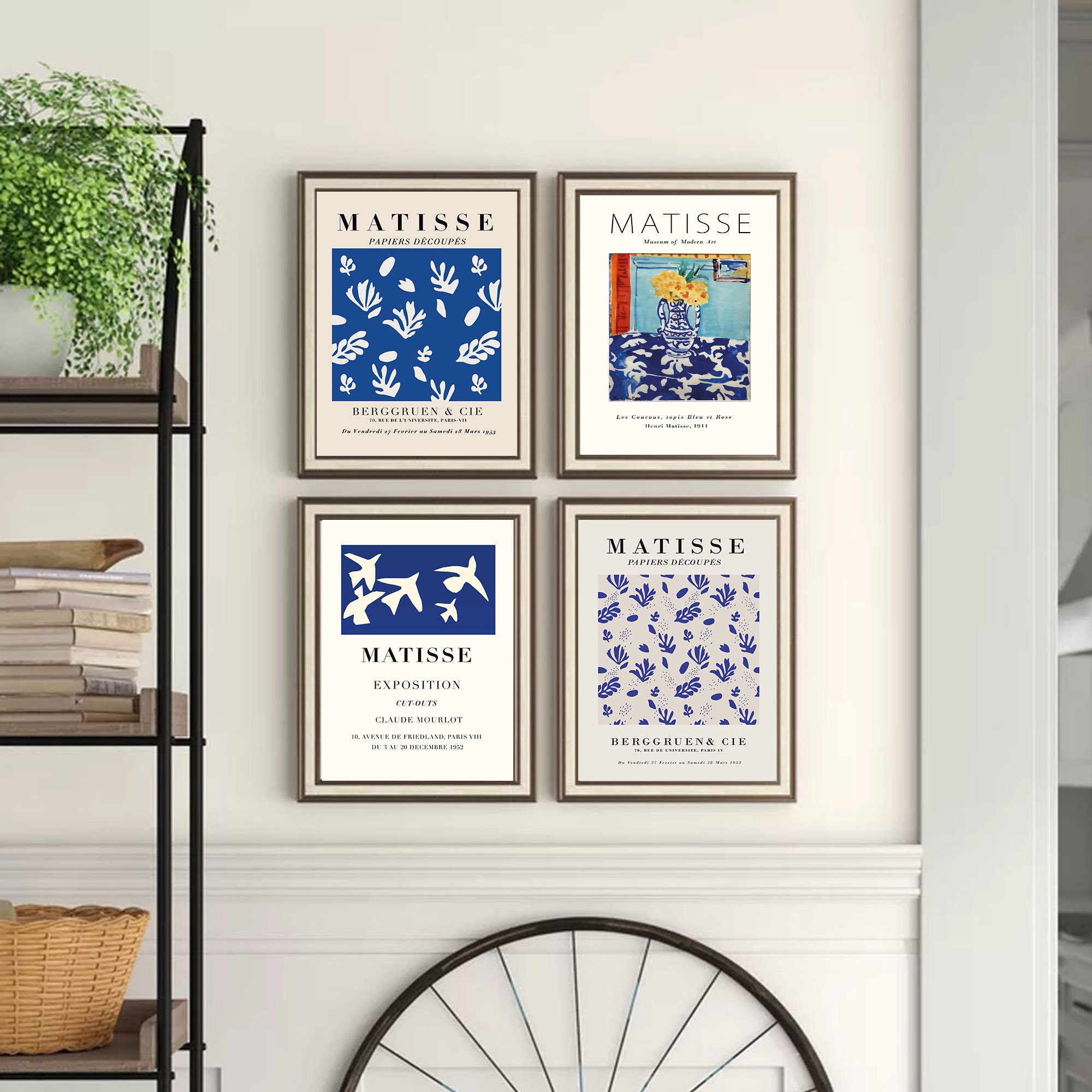 Henri Matisse Blue Set Set of 4 Home Gallery Exhibition - Etsy