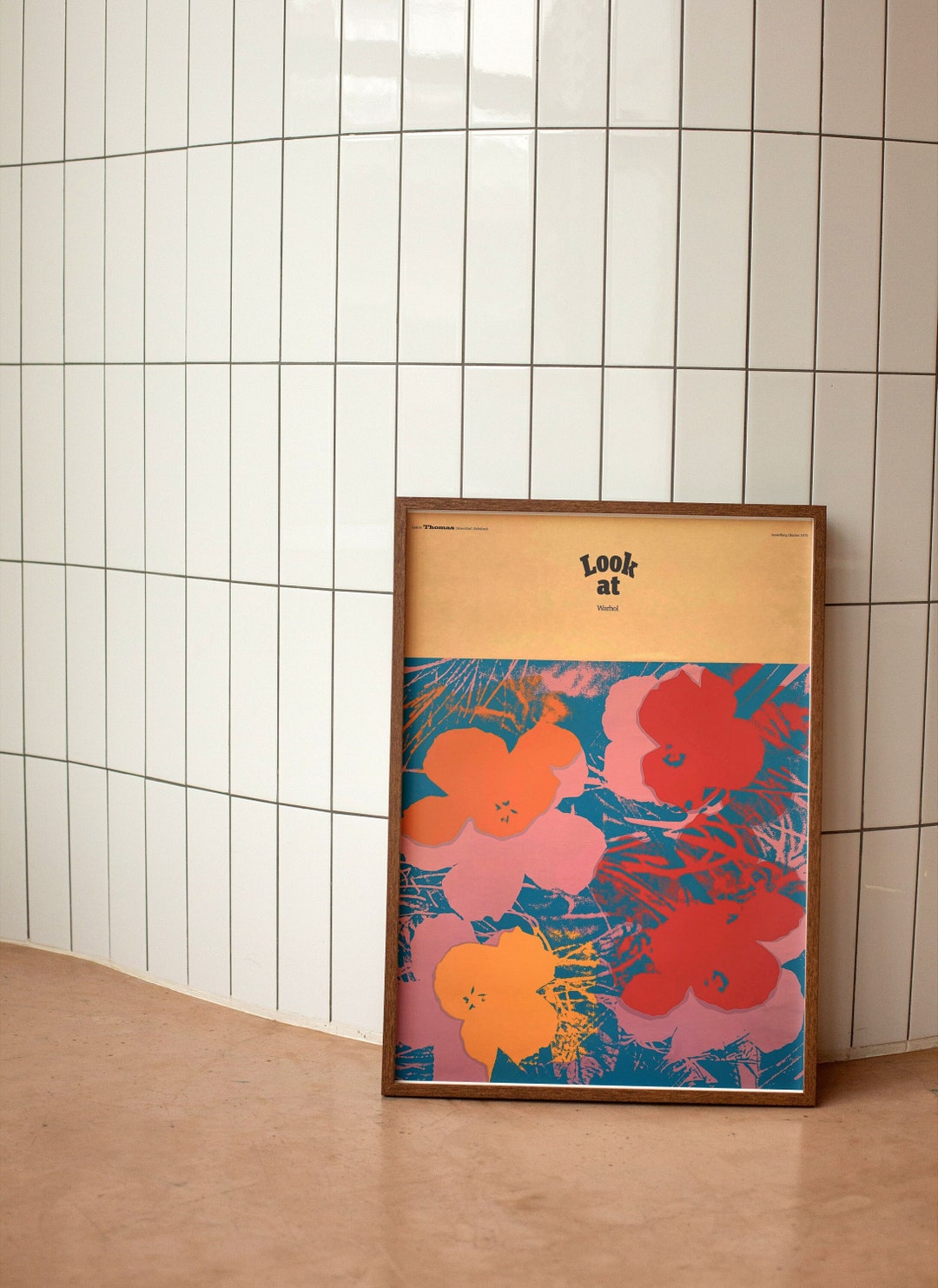 Andy Warhol Flowers / Warhol Look at Poster Vintage 1970 Mid Century ...