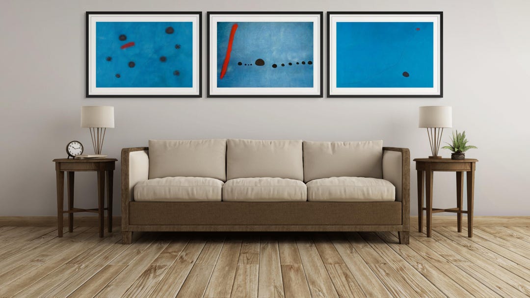 Joan Miro Triptych: Bleu I, II, III - Dream Paintings (digital Download ...