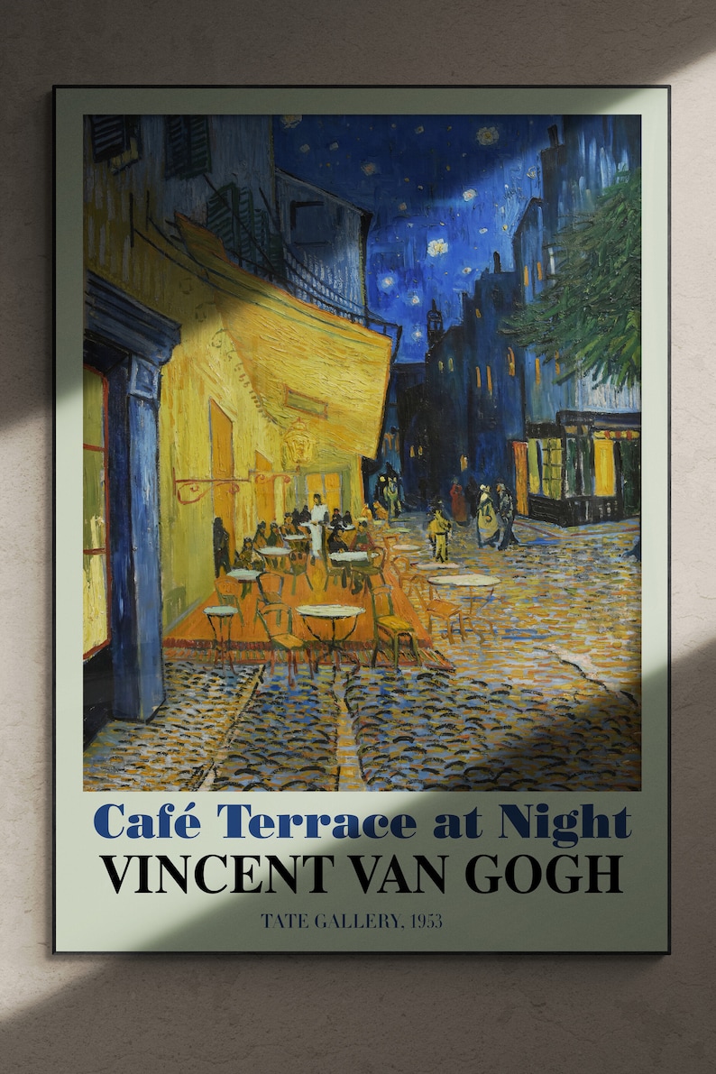 Van Gogh Cafe Terrace at Night Poster Impressionist - Etsy