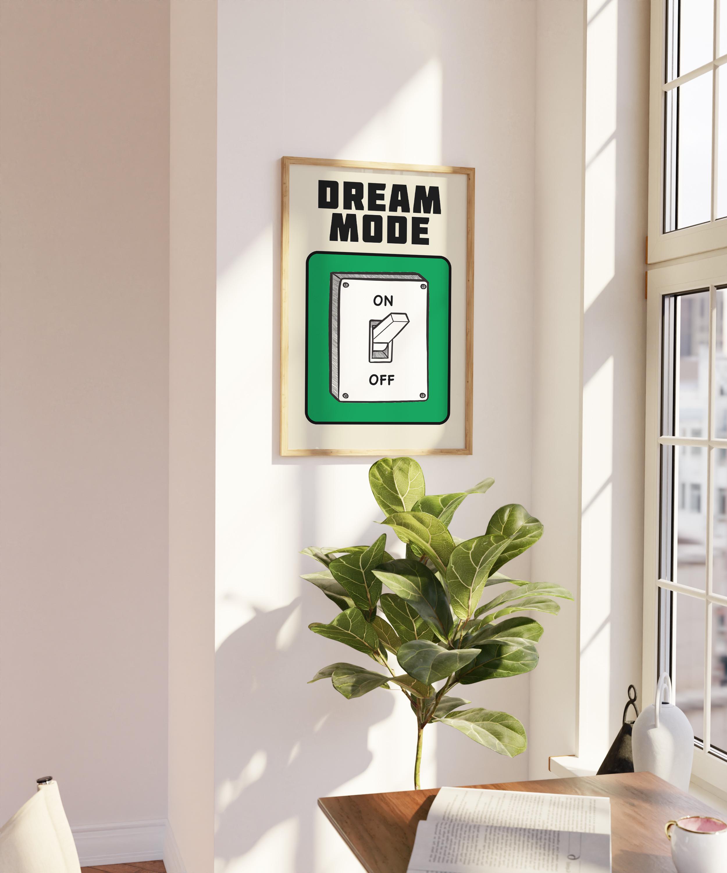 Dream Mode Switch Art Print: Retro Home Decor (digital Download) - Etsy
