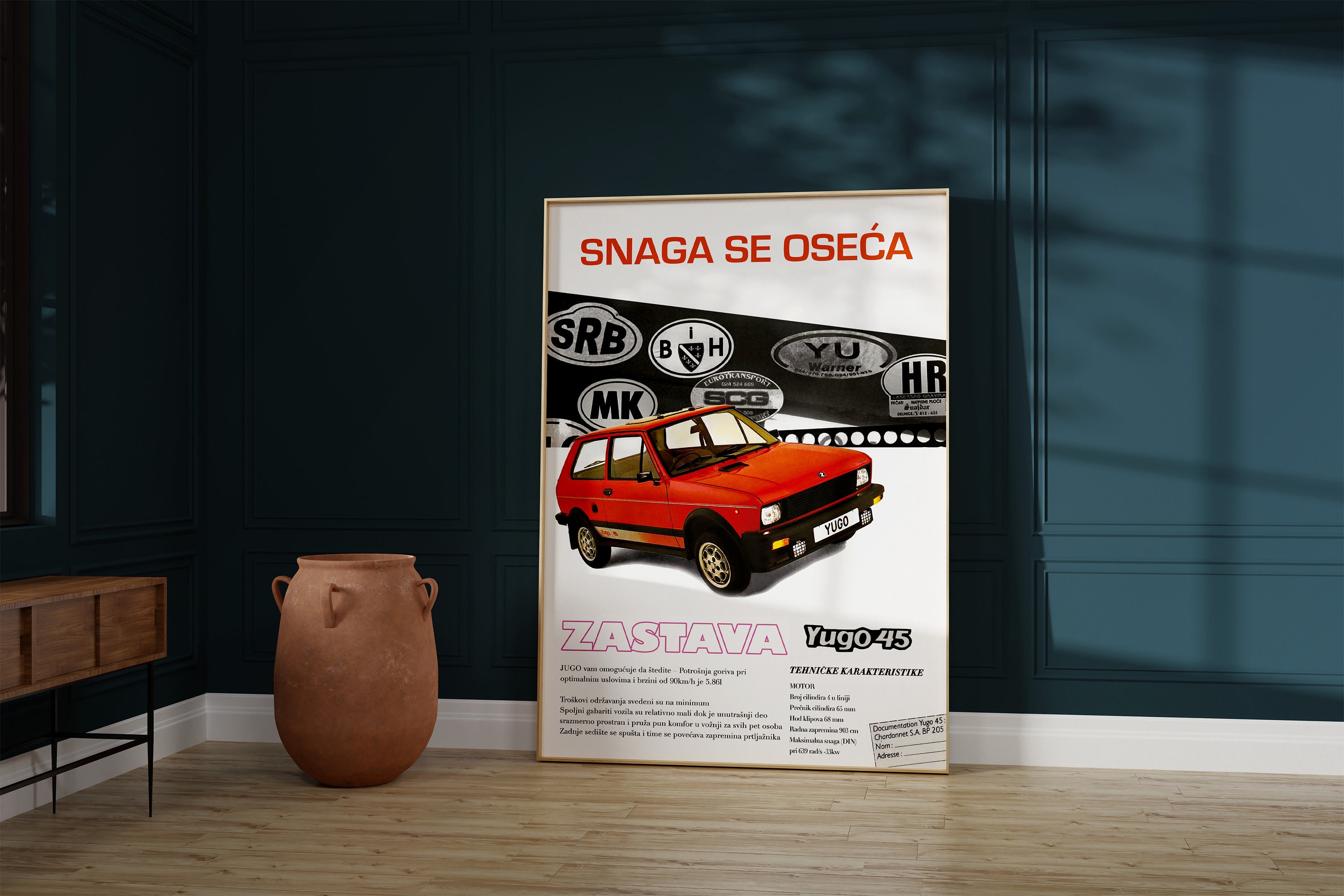 Yugo Zastava / Yugoslavia Nostalgic Car Poster / Soviet Style - Etsy