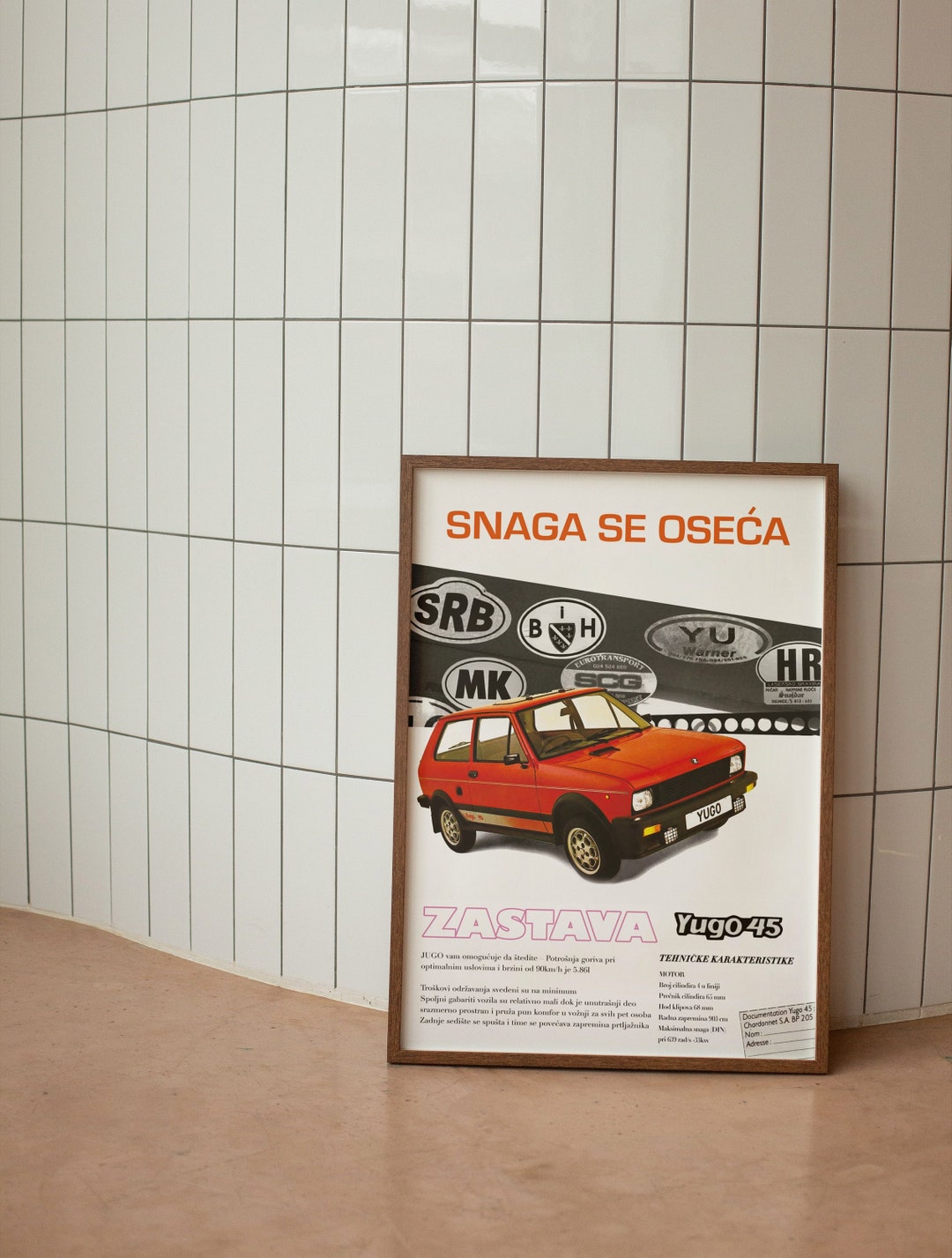 Yugo Zastava / Yugoslavia Nostalgic Car Poster / Retro Wall - Etsy
