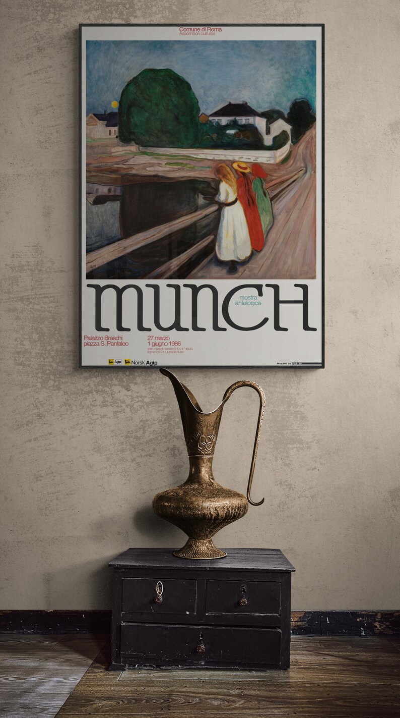 Edvard Munch the Girls on the Bridge / Palazzo Braschi Roma - Etsy