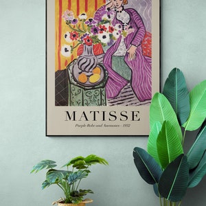 Matisse Purple Robe and Anemones - Robe Violette Et Anémones, Matisse ...
