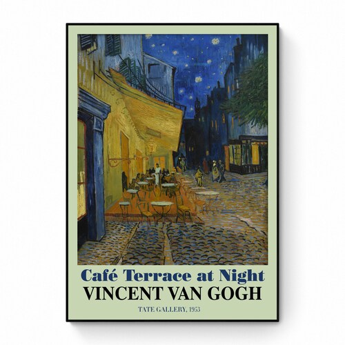 Van Gogh Cafe Terrace at Night Poster Impressionist - Etsy