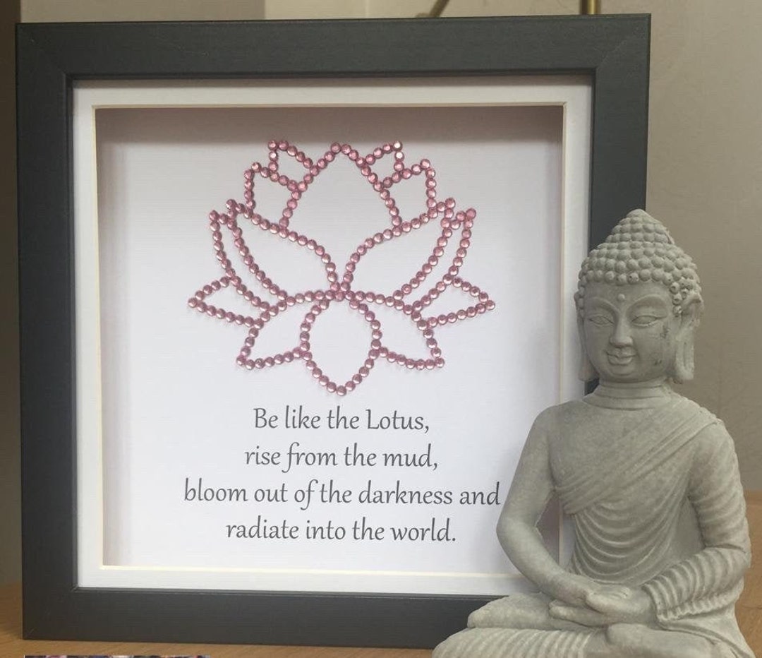 Lotus Flower in Box Frame - Etsy