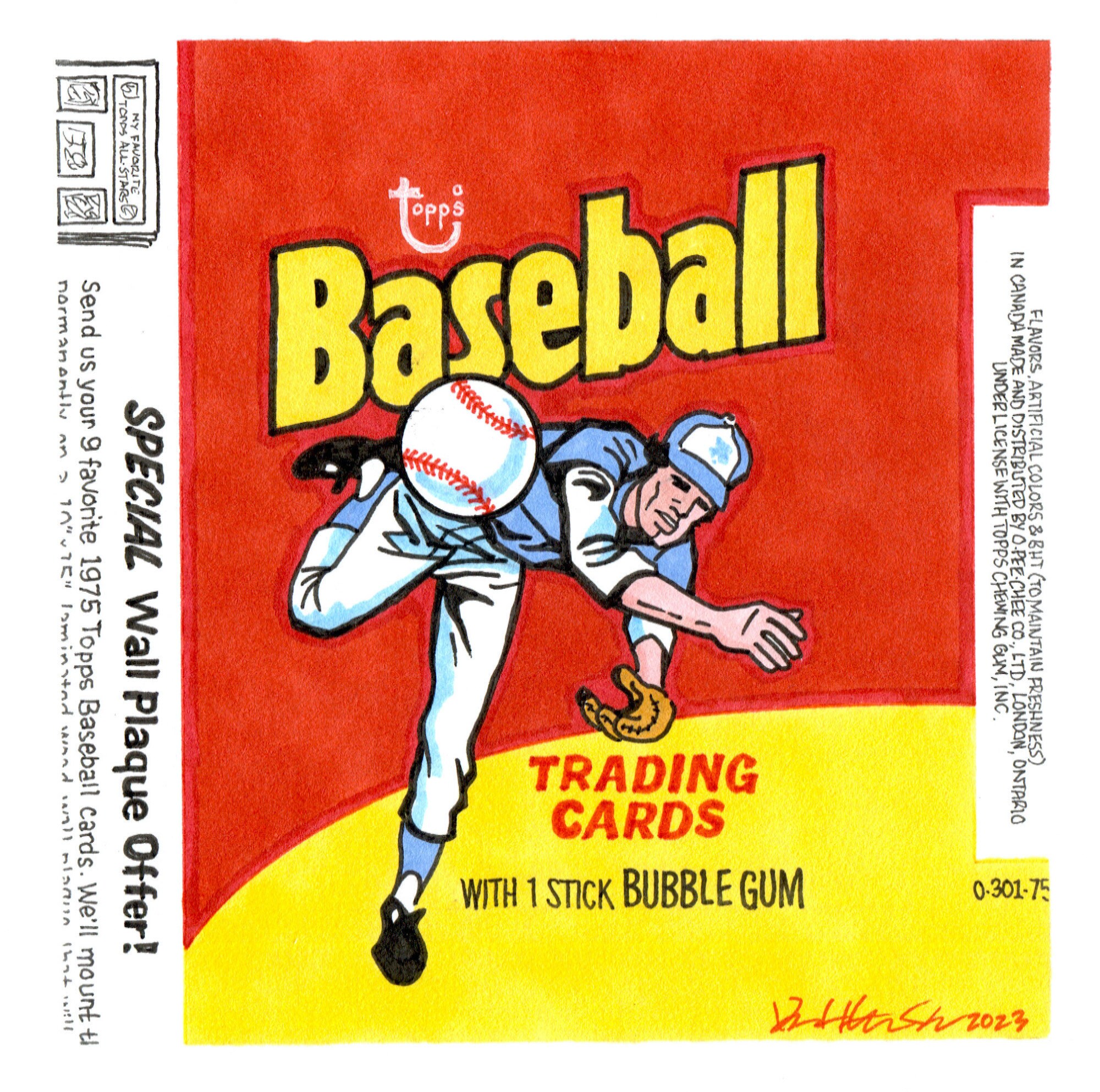 Baseball 1975 Wrapper Redux - Etsy