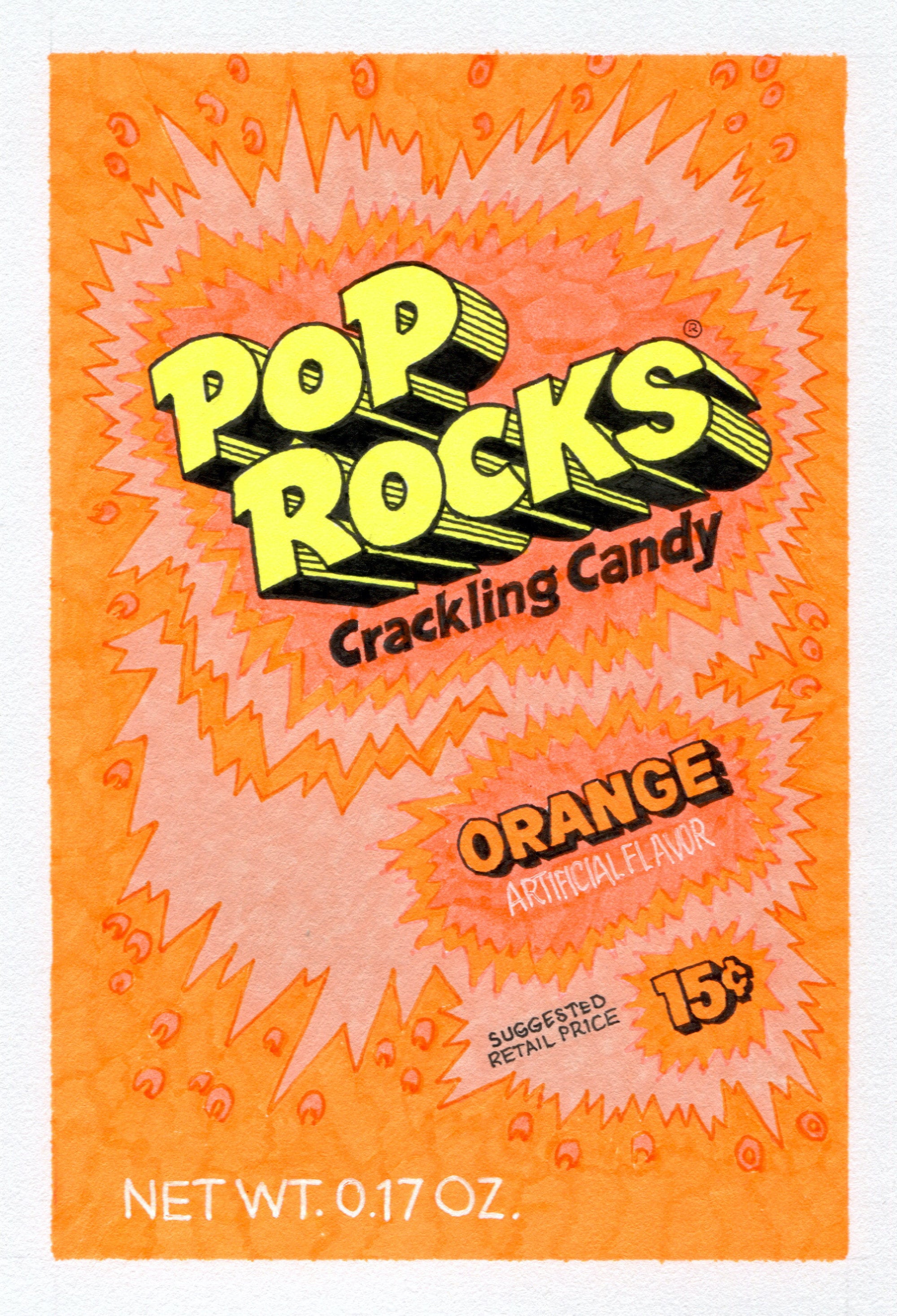 Pop Rocks Orange Wrapper Redux - Etsy