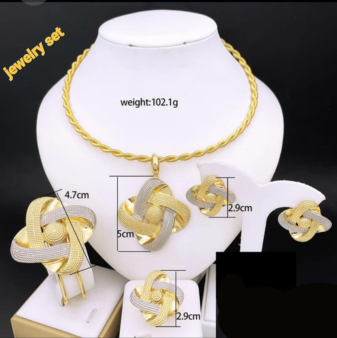 5 Set Italian Gold Plated Design Jewelry Sets for Women Fashion Jewelry ...