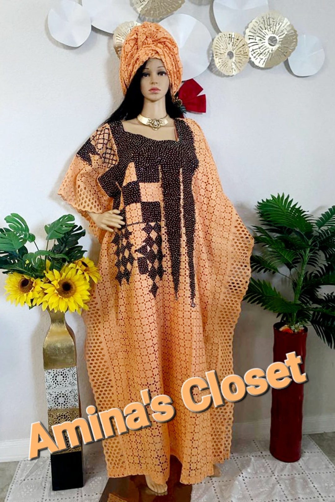 Dry Lace Kaftan /gown/dress Made With Quality Dry Lace Fabric - Etsy