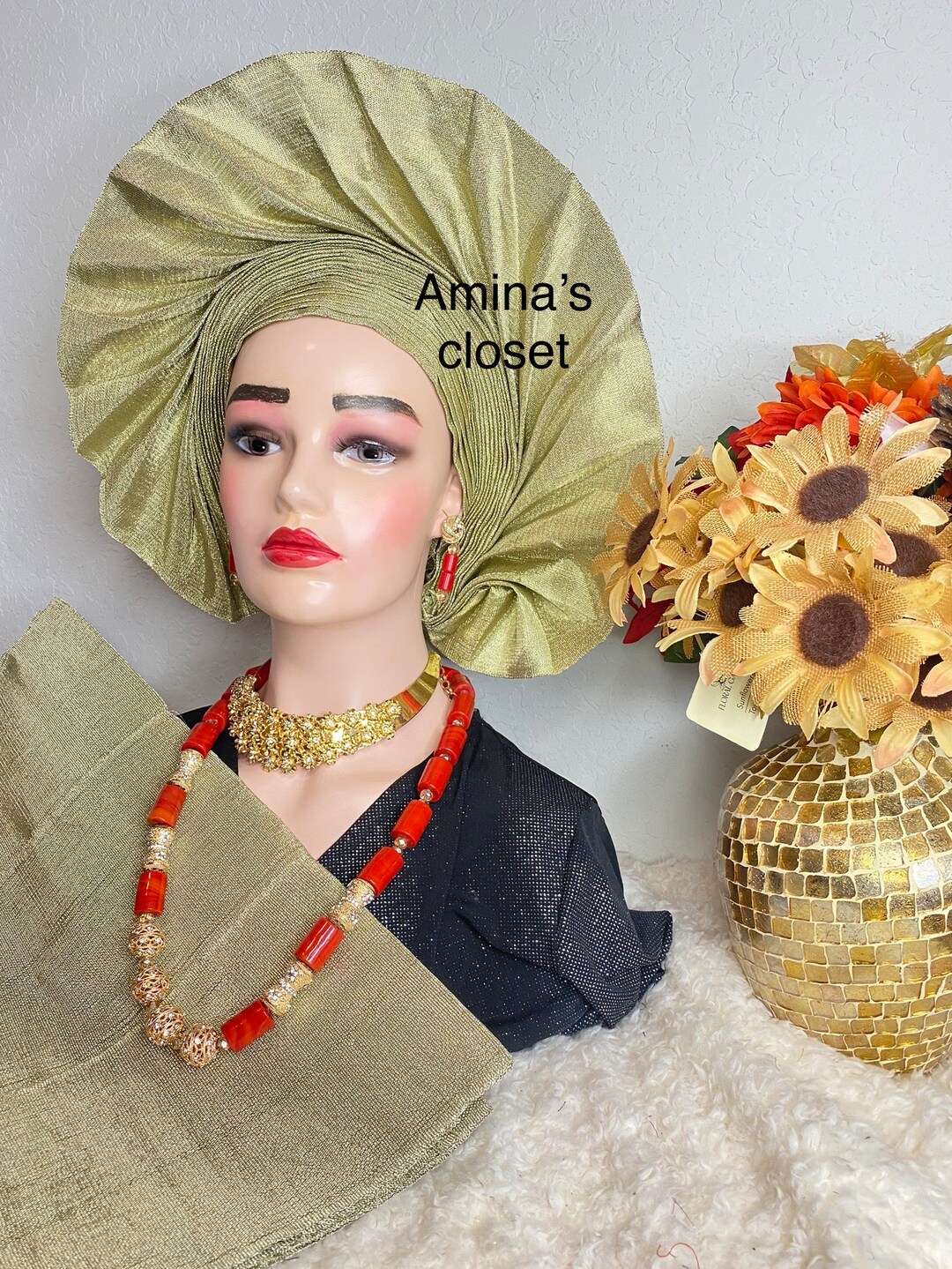 Autogele Ready to Wear Head Tie and Shouldergear for Wedding - Etsy