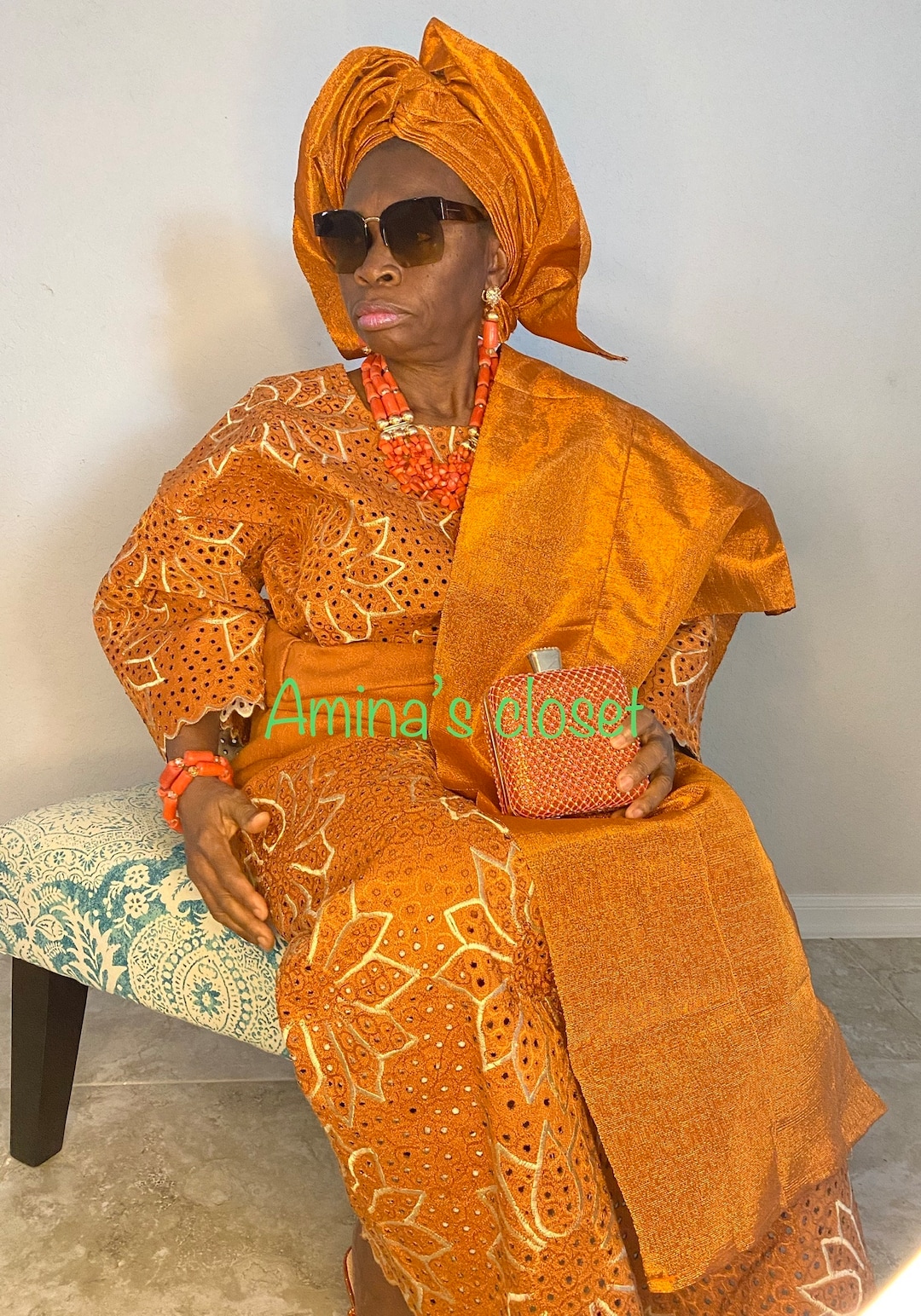 Aso Oke 4 Pieces Complete Set Aso Oke for Women Event, Designer With ...