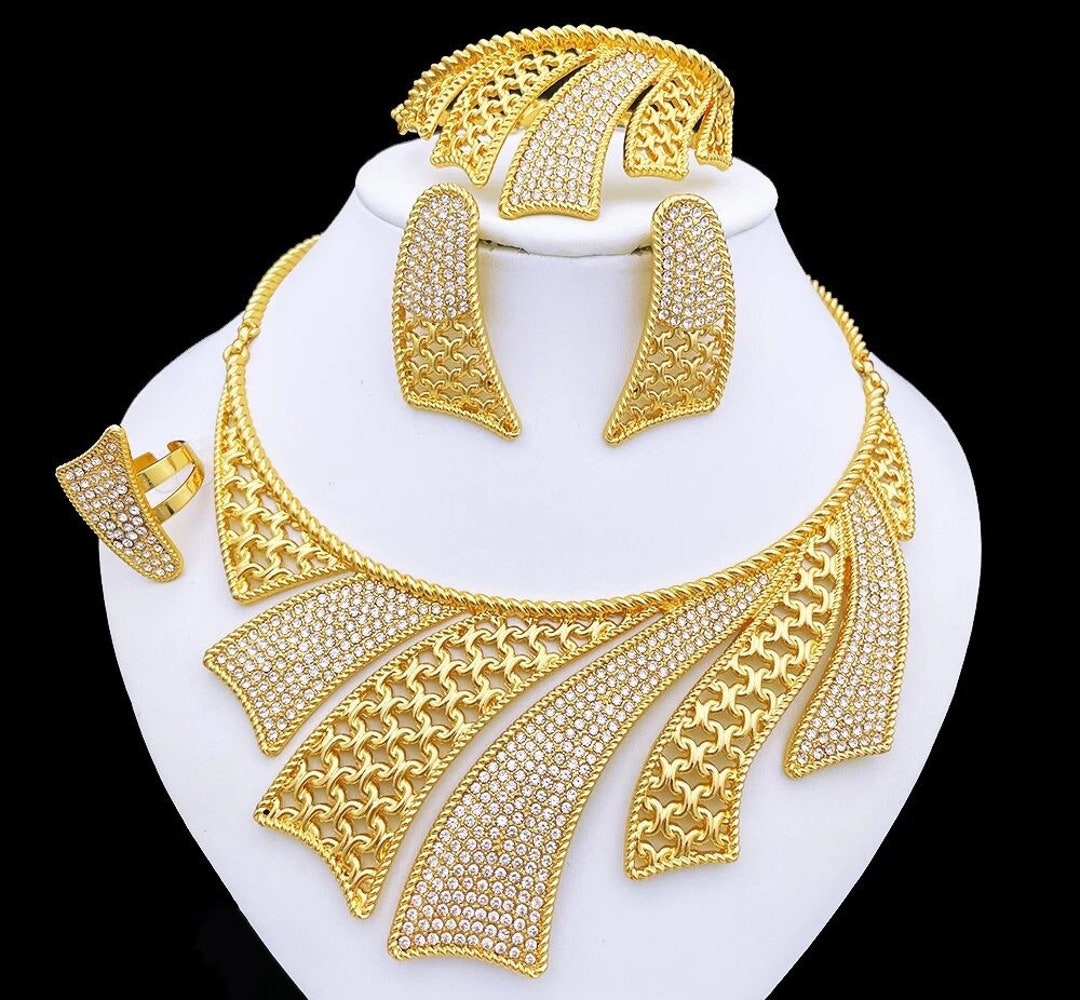 Dubai Gold Plated Jewelry Sets for Women Fashion - Etsy