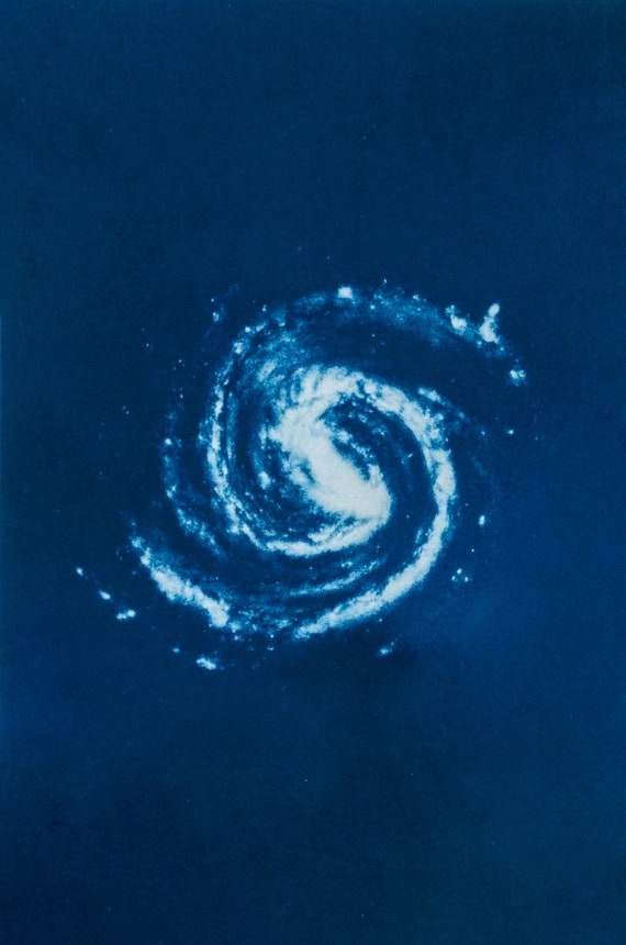 Cyanotype of the Milky Way 8x10 Handmade Print | Etsy