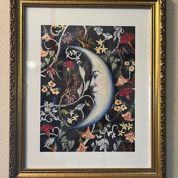Moon Print - Etsy