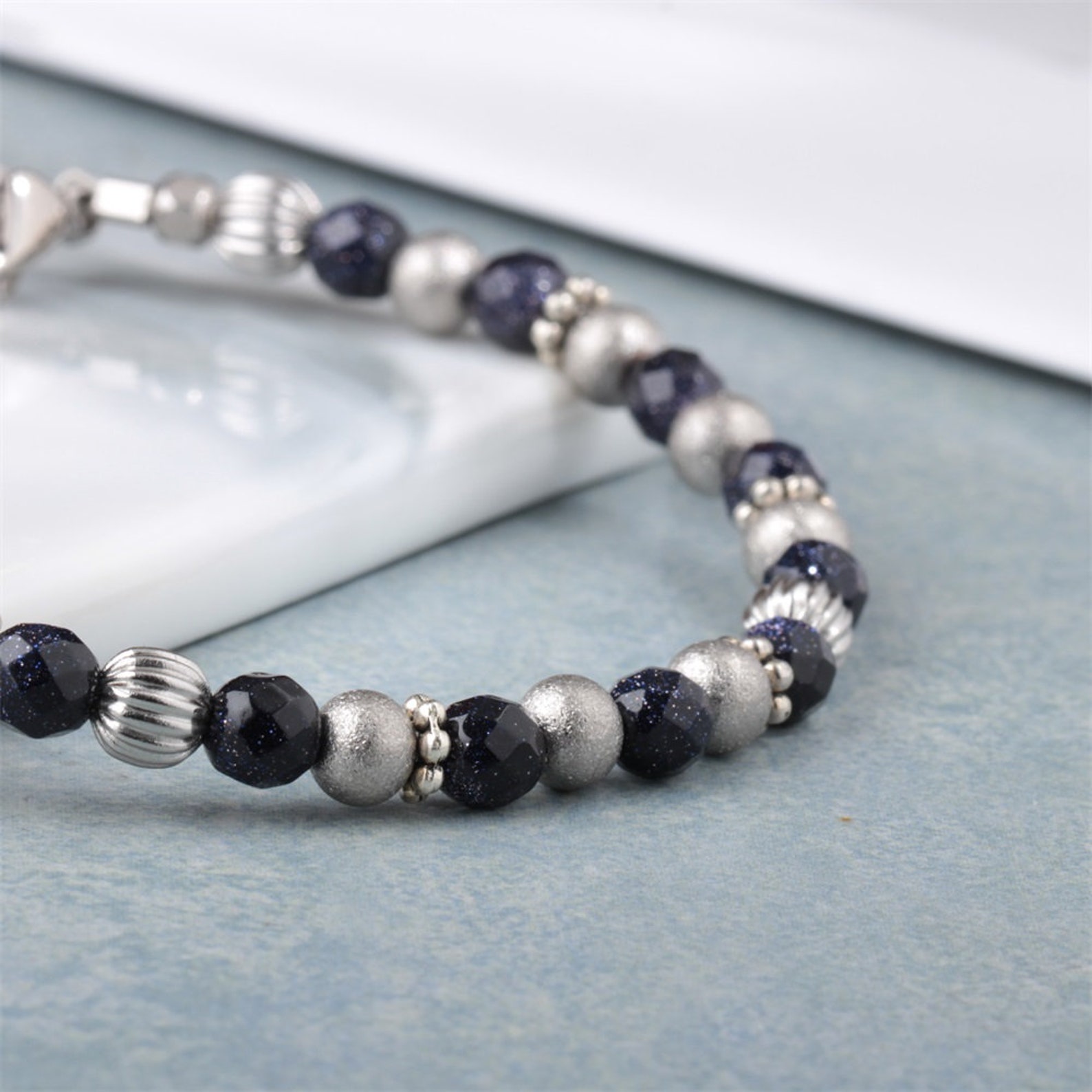 Custom Beaded Medical Alert Bracelet for Women With Free Engraving ...