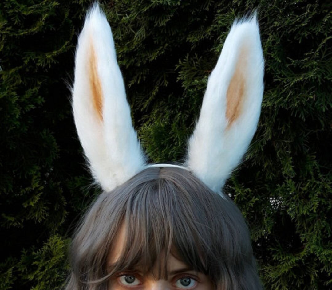Białe Uszy Króliczka Cosplay Haru Bestie - Etsy