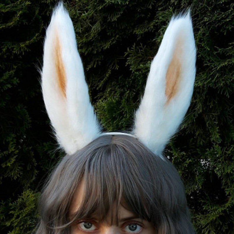 White Bunny Ears - Etsy