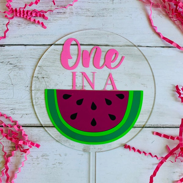 Acrylic Watermelon Cake Topper - Etsy