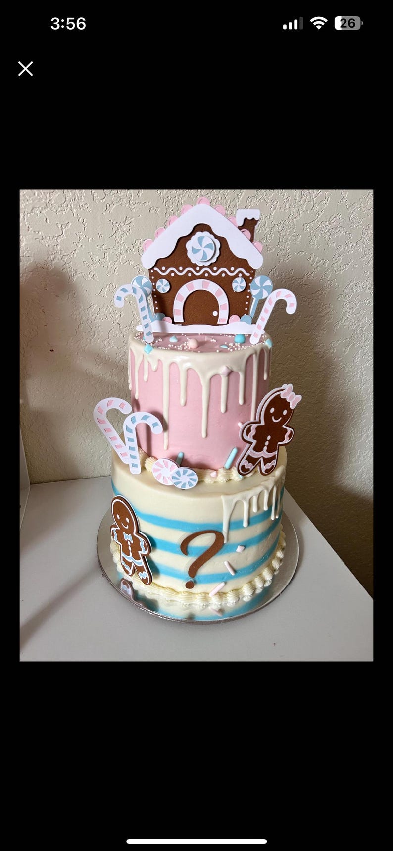 Gingerbread Gender Reveal Cake Topper - Etsy