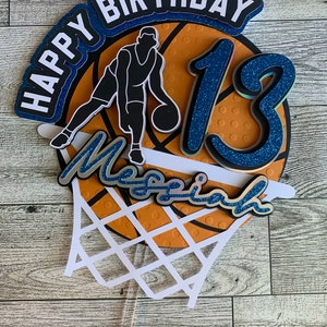 Basketball Cake Topper Boy - Etsy