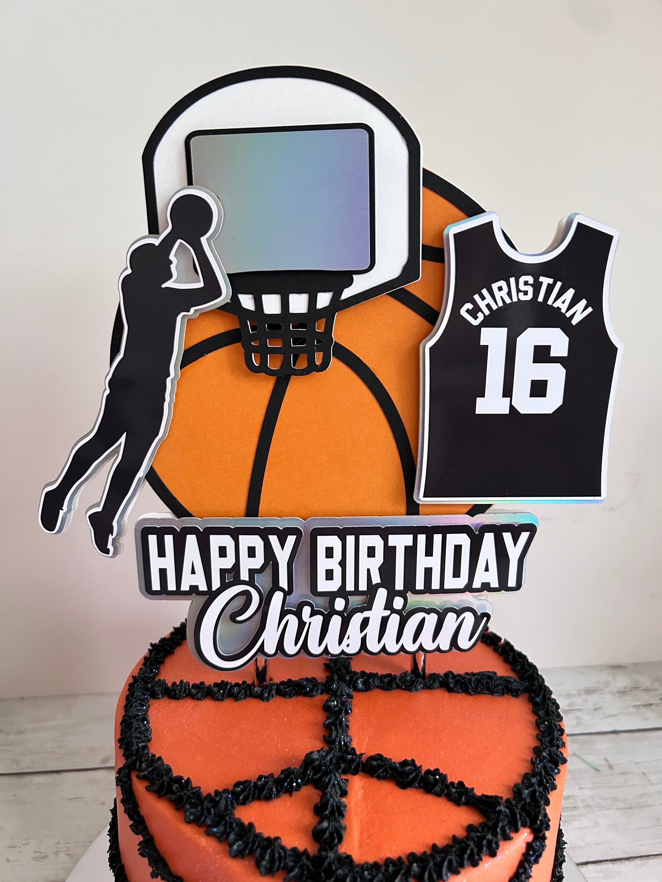 Basketball Cake Topper - Etsy