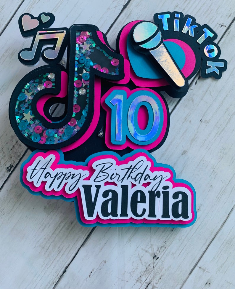Adorno Para Tarta Tik Tok - Etsy