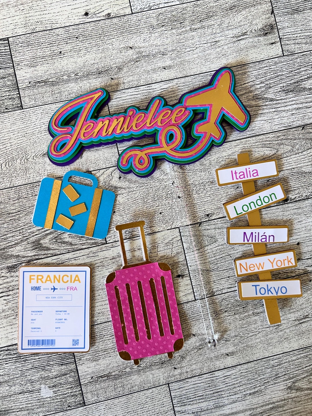 Travel Cake Topper - Etsy