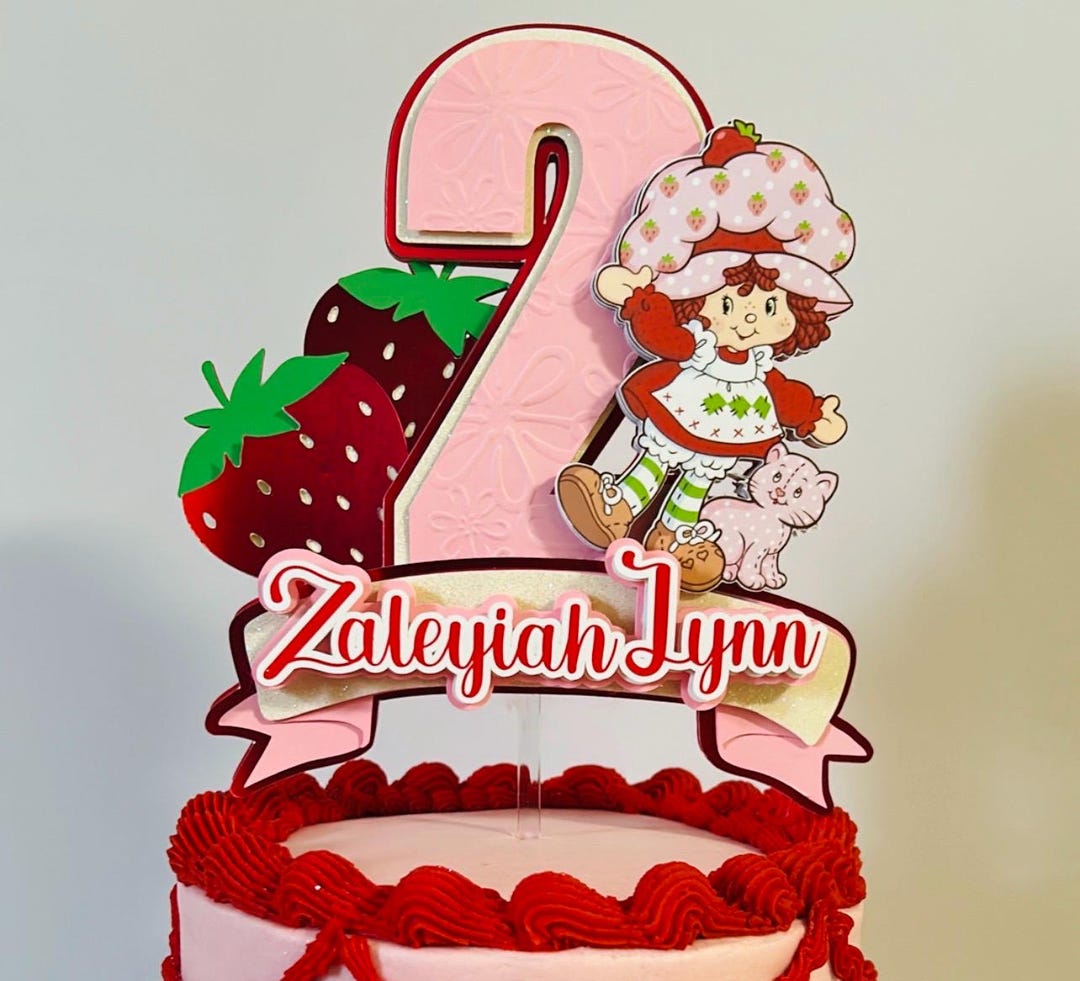 Strawberry Cake Topper Shortcake - Etsy