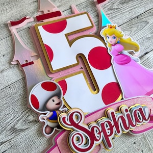 Princess Peach Cake Topper - Etsy