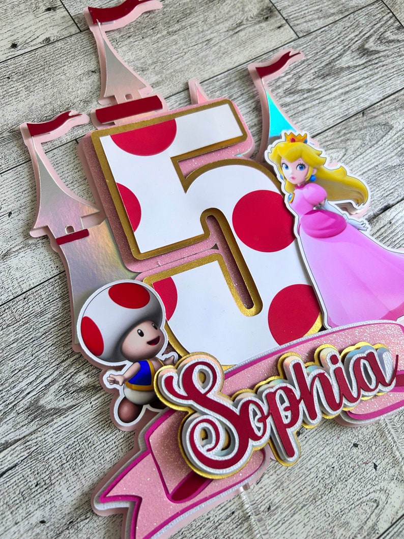 Princess Peach Cake Topper - Etsy