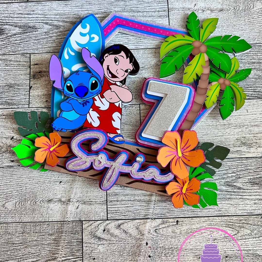 Stitch and Lilo Cake Topper Aloha Hawaian - Etsy
