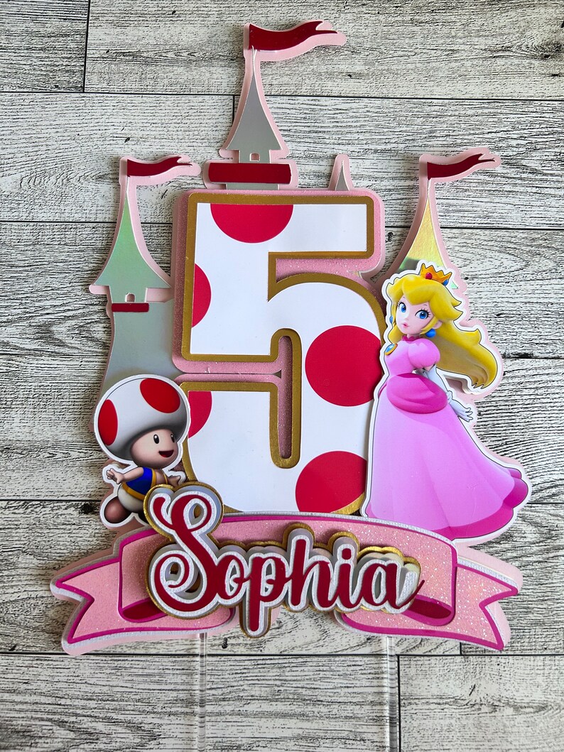 Princess Peach Cake Topper - Etsy