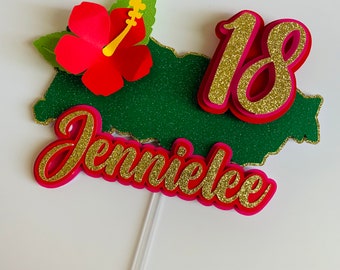 3D Puerto Rican Theme Cake Topper Decorations - Etsy