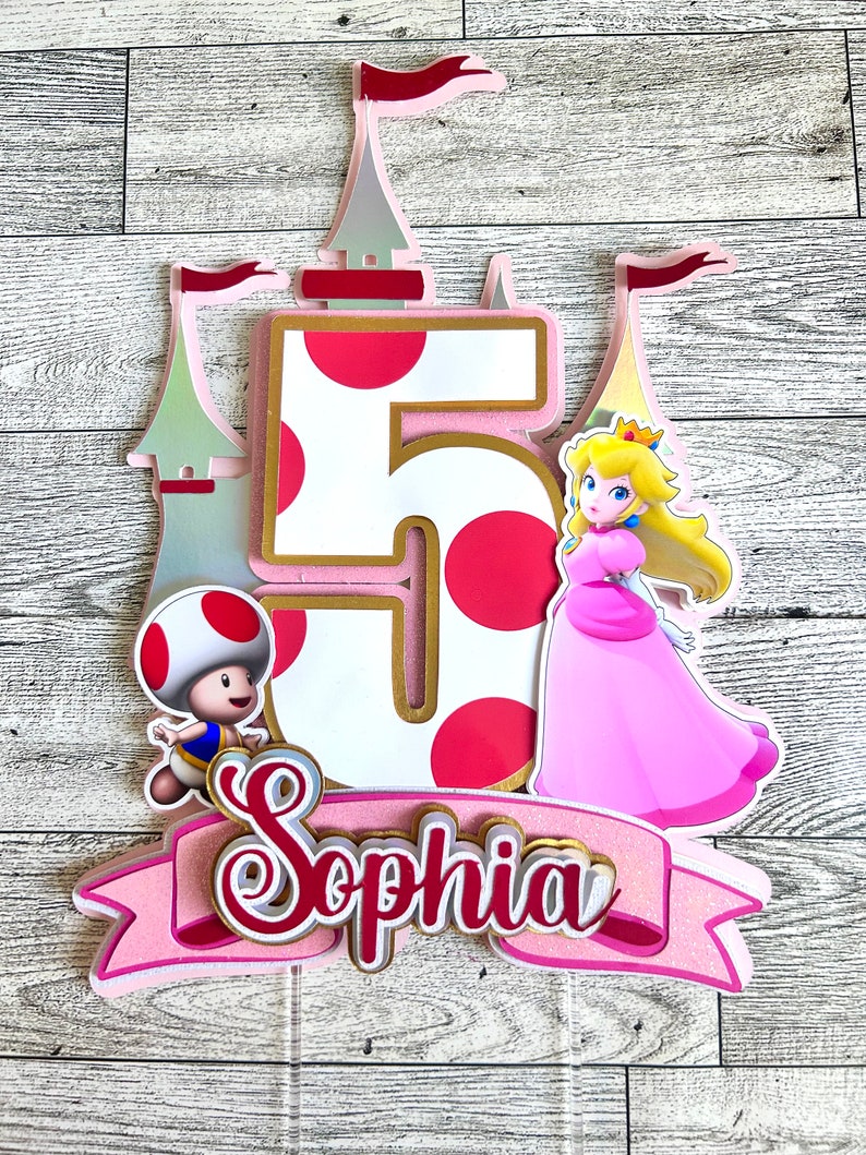 Princess Peach Cake Topper - Etsy