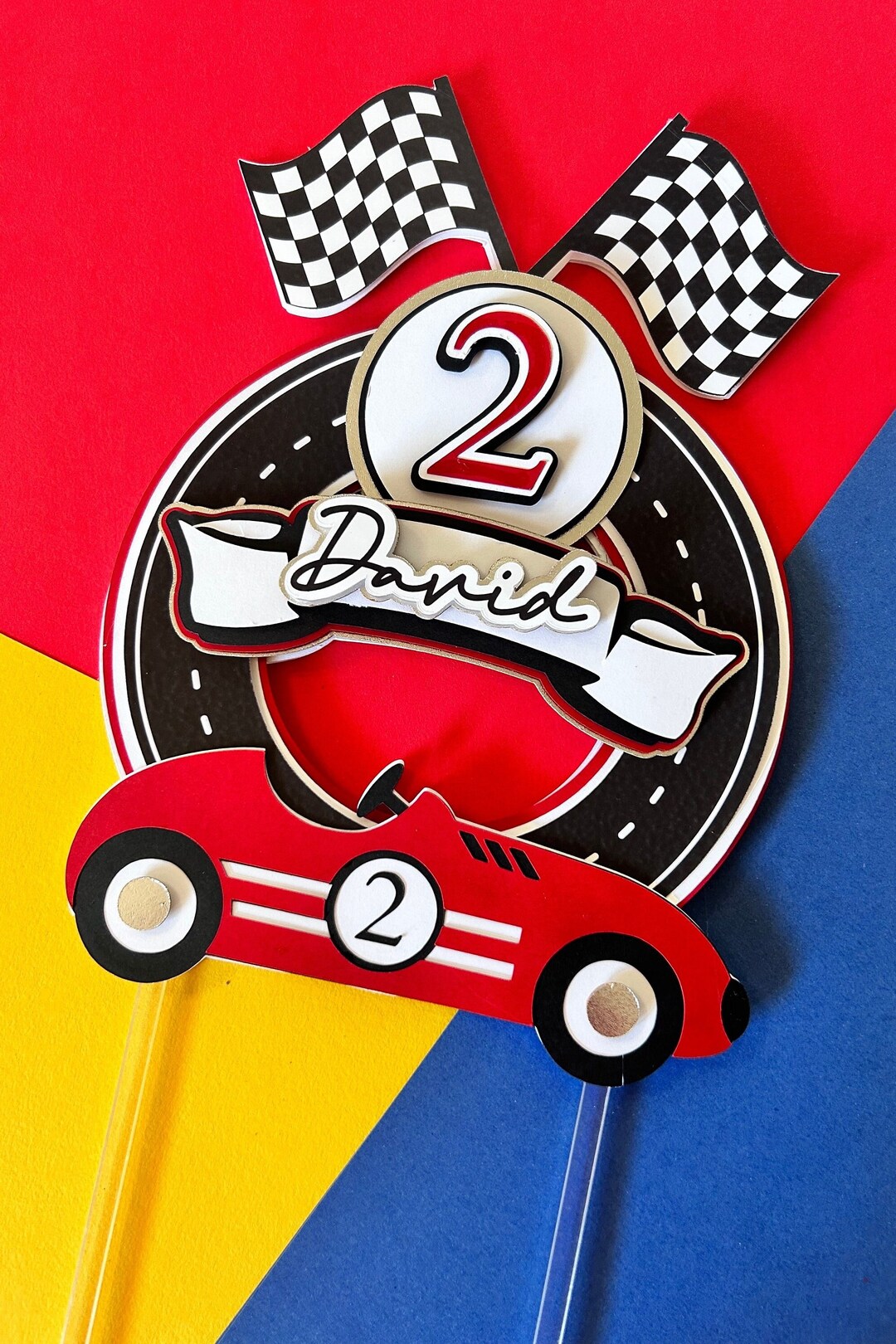 Two Race Cake Topper - Etsy